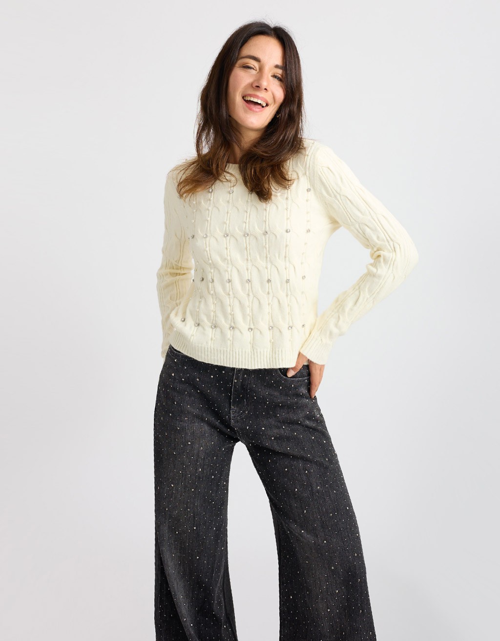 Maglione Castoni Perle